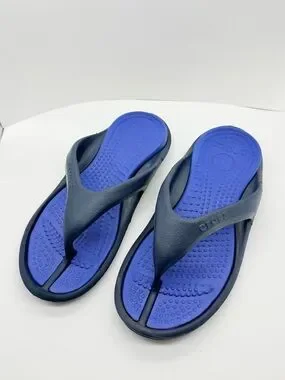 CROCS | Shoes | Crocs Athens Twotone Navy Strap And Royal Blue Footbed ...